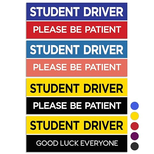 Rio Salto 4-Pack Large Student Driver Car Magnet Please Be Patient ...