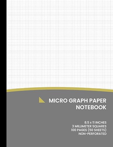 Micro Graph Paper Notebook: 3mm Grid Small Squares for Architects and ...