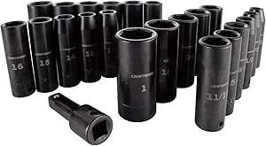 CRAFTSMAN Deep Impact Socket Set, SAE, 1/2-Inch, 23 Pieces (CMMT16970 ...