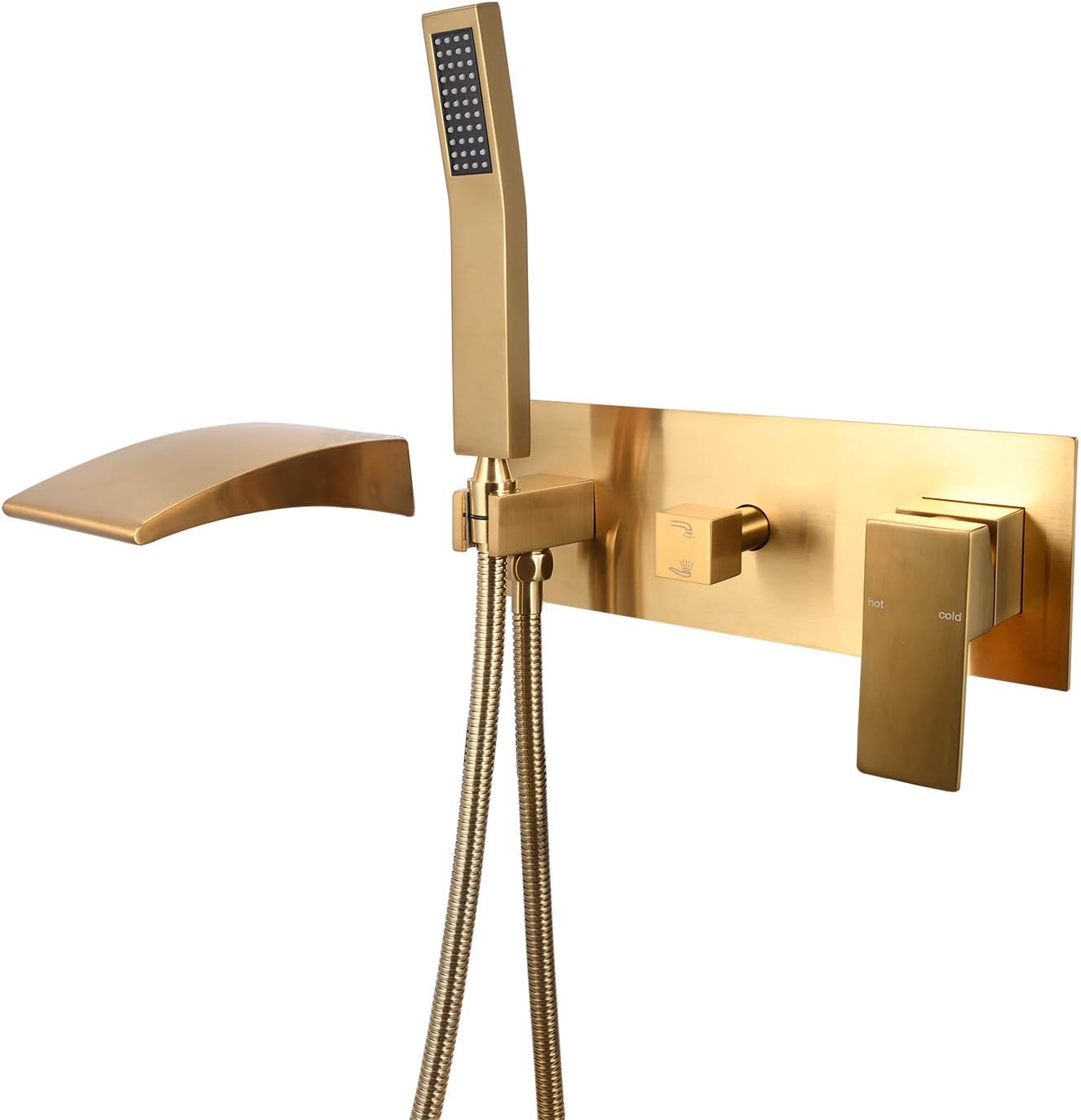 MR. TAP Bath Shower Mixer Wall Mounted Backplate Tub Diverter Taps with ...
