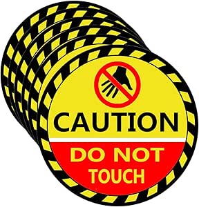 Amazon.com - Do Not Touch Sticker, 6 Inch Round Warning Do Not Touch ...