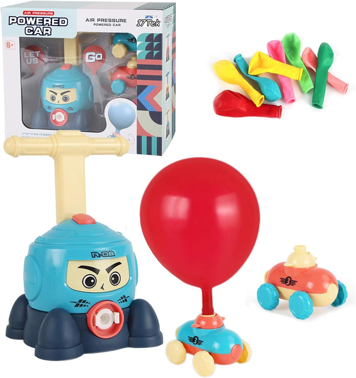 17Tek Air Balloon Car Toy – Air Power Balloon Vehicle Launcher Hand ...