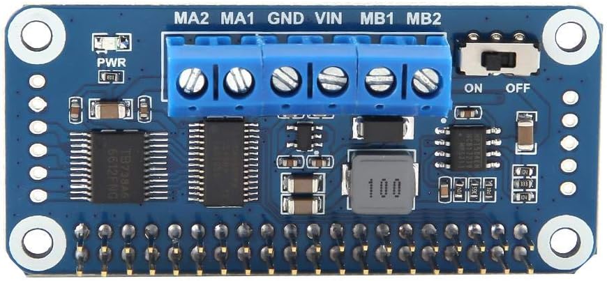 Bewinner 2-Way DC Motor Driver Board for Raspberry Pi Zero/Zero W/Zero WH/2B/3B/3B+, PWM ...