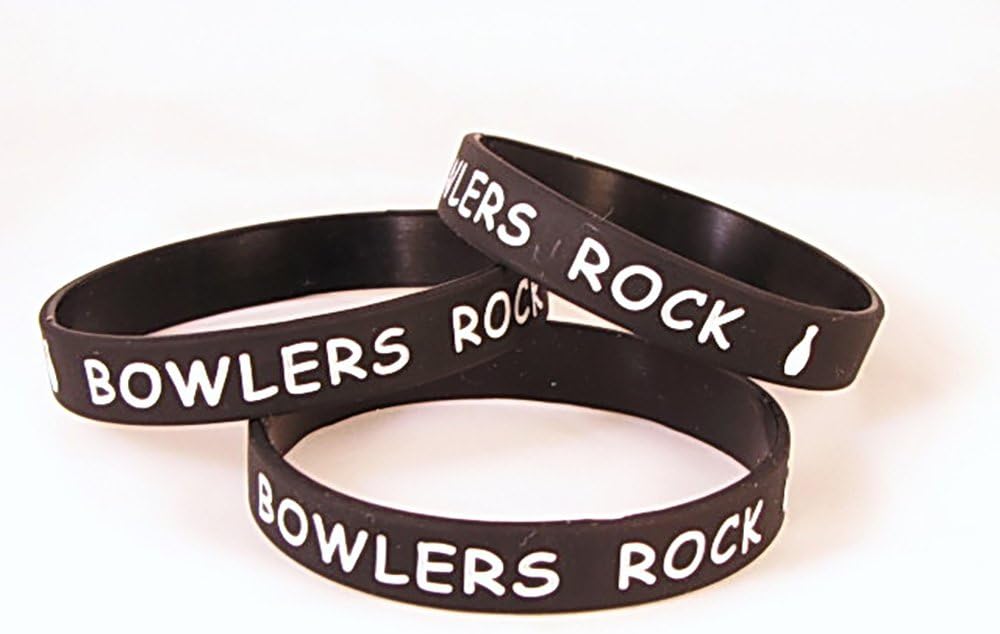 Amazon.com: "Bowler's Rock" Black Silicone Bracelet (Pack of 5 ...