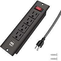 Amazon.com: Recessed Power Strip with USB Flush Mount Power Outlet ...