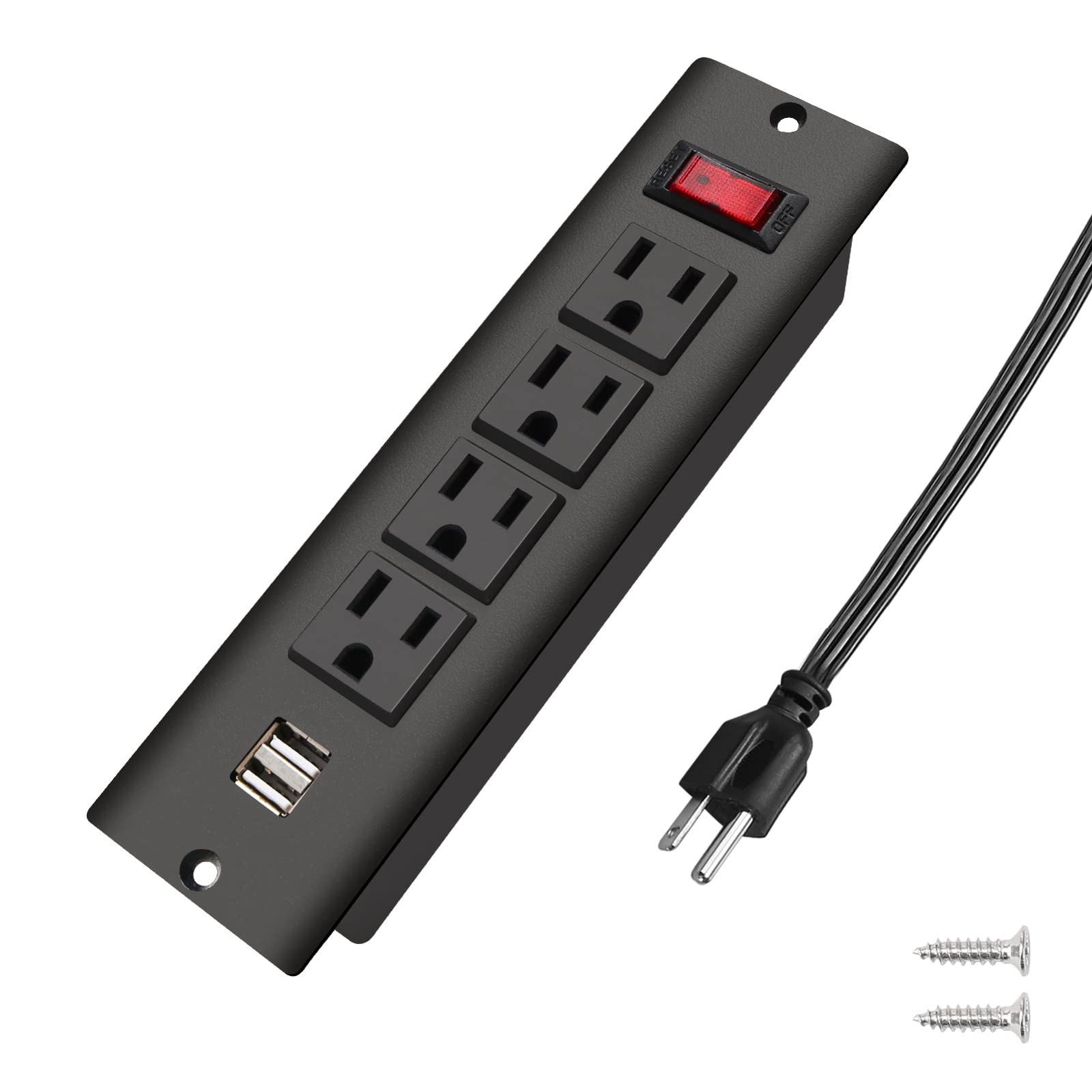 Mua Recessed Power Strip with USB Flush Mount Power Outlet Built in ...