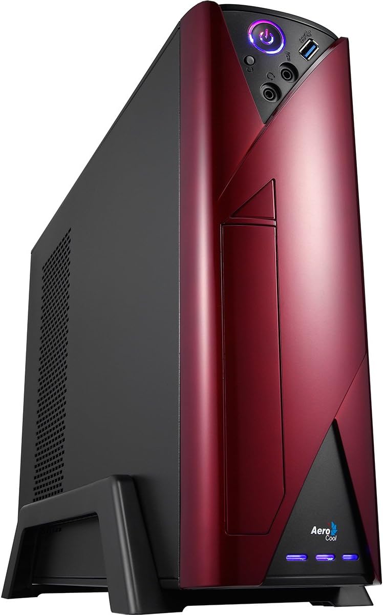 Aerocool 400W Slim M-ATX Case with Micro Power Supply Unit - Red ...
