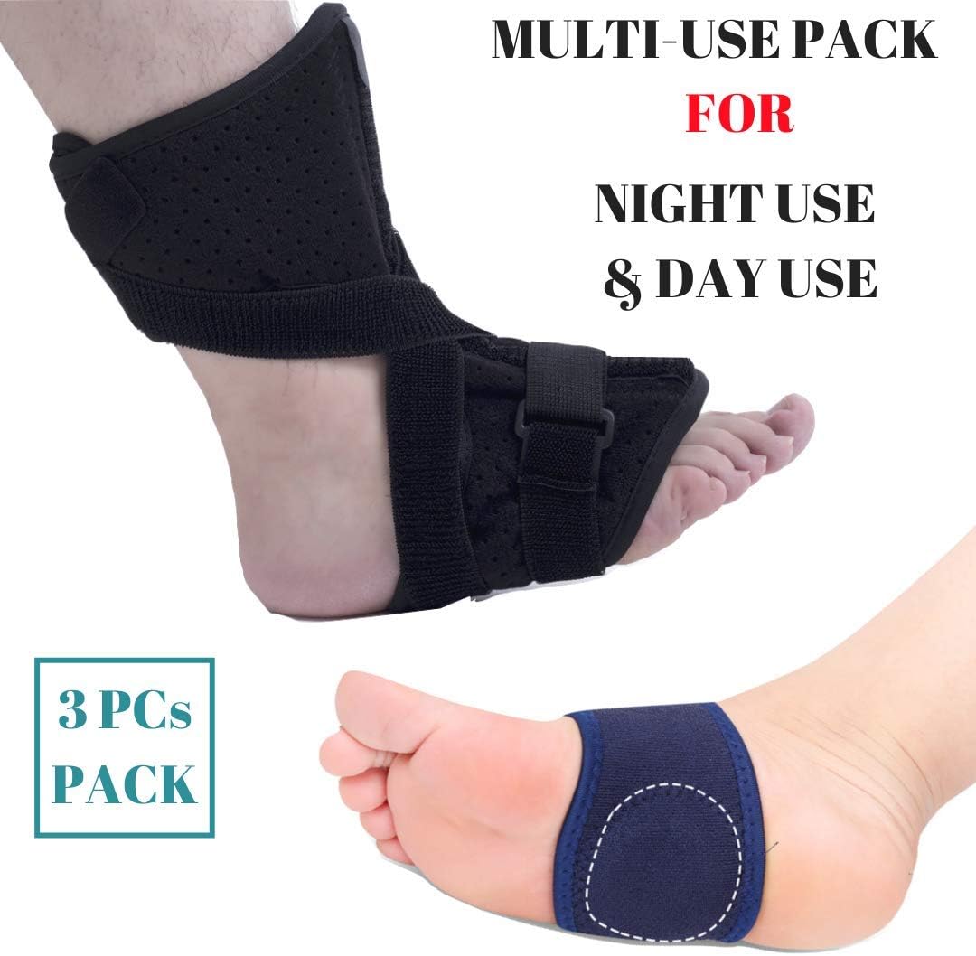 MEDIZED Plantar Fasciitis Posterior Night Splint Foot Drop Ankle ...