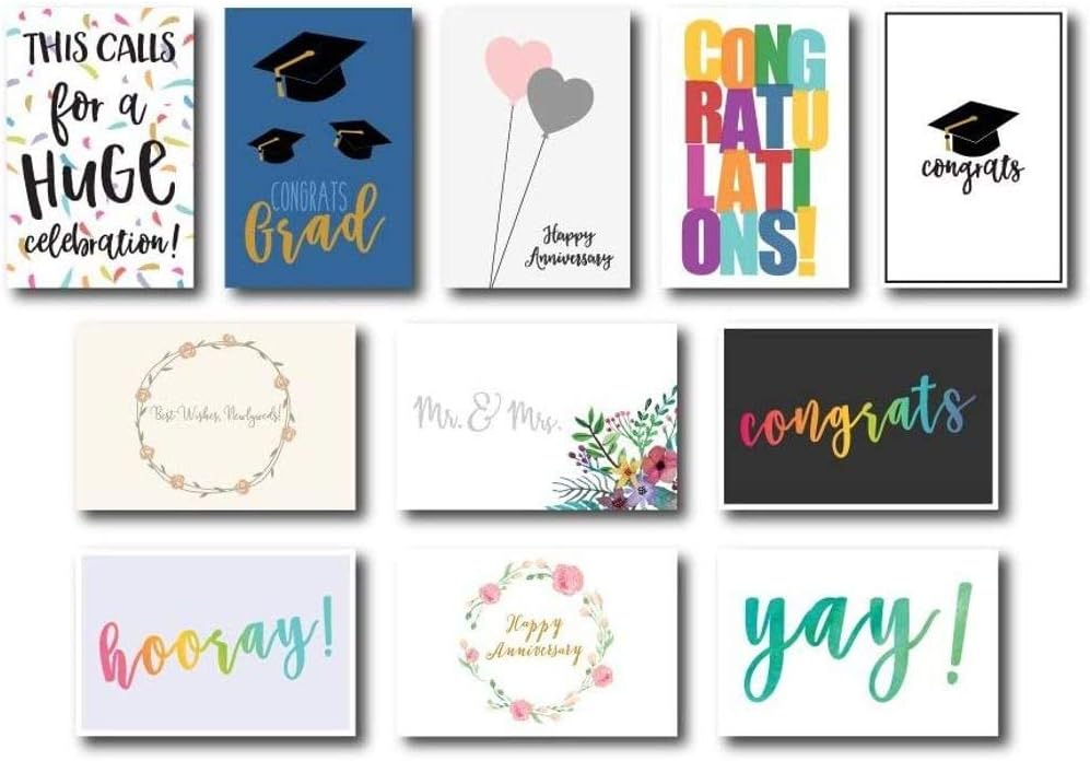 36 Pack Assorted All Occasion Greeting Cards – Includes Assorted ...