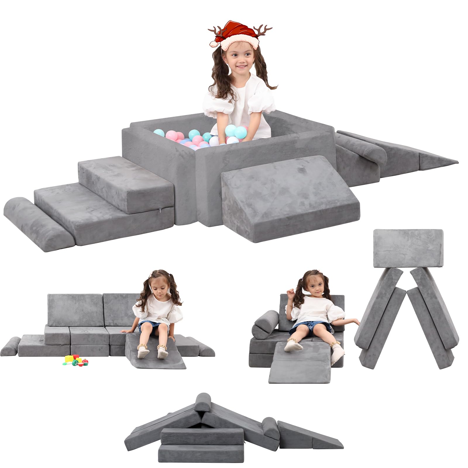 Mua Kids Play Couch- Modular Playset Foam Climbing Blocks for Toddlers ...