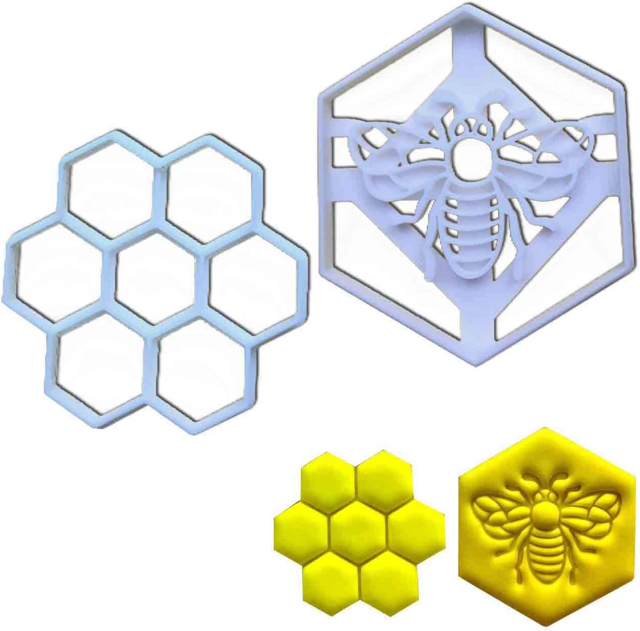 Amazon.com: Set of 2 Realistic Honey Bee cookie cutters (Designs ...