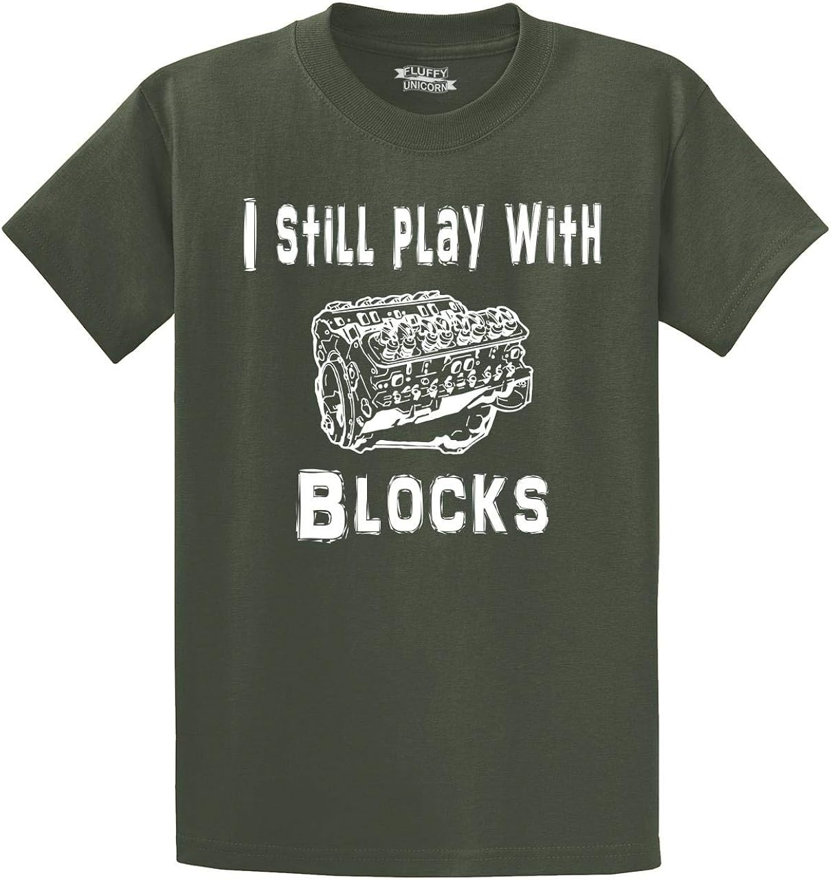 Comical Shirt Men's I Still Play with Blocks Funny Engine Block T-Shirt ...