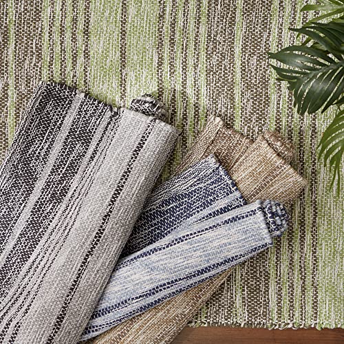 DII Woven Rag Rug Collection Recycled Yarn Variegated Rustic Stripe ...