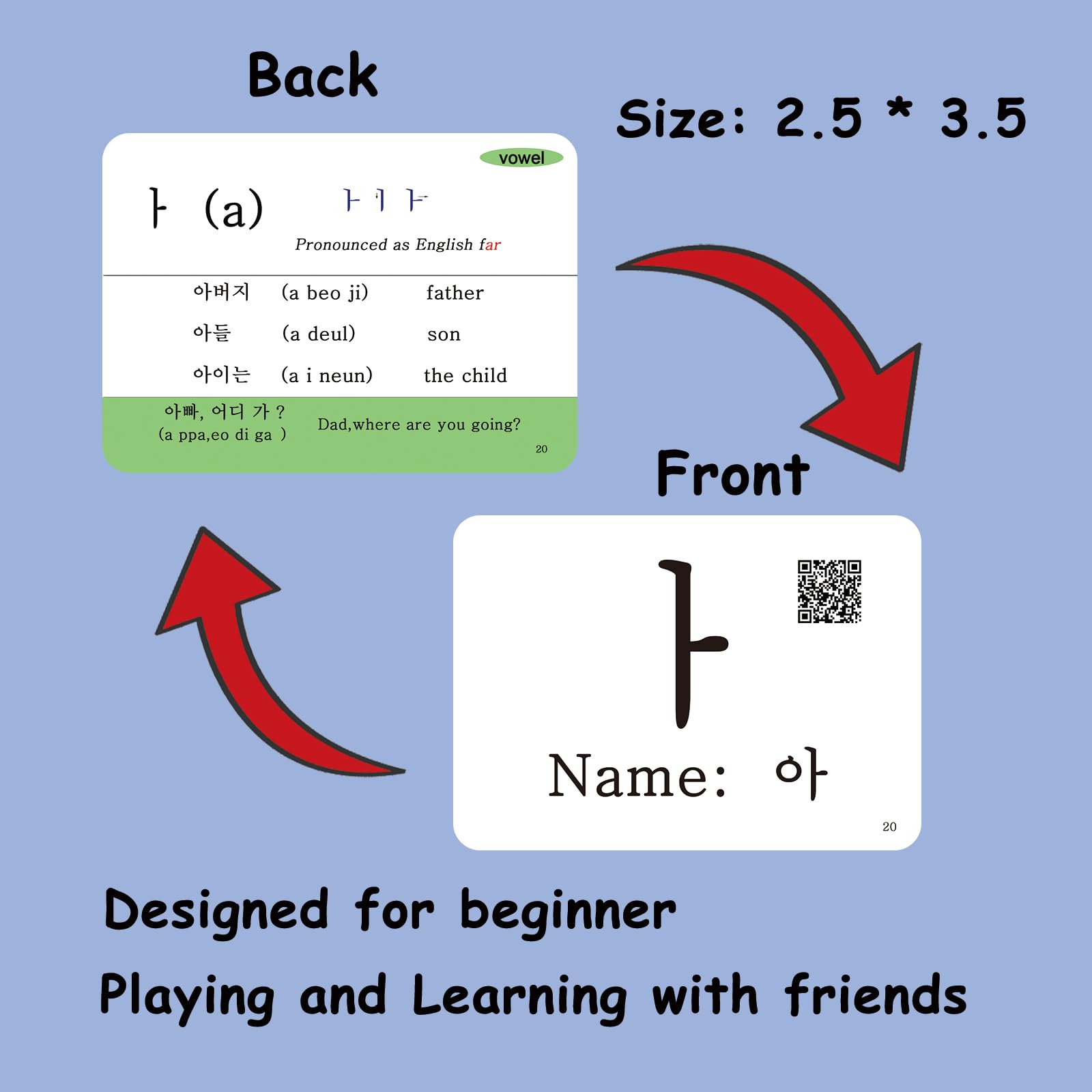 Mua Hangul Korean Alphabet Syllabary Flash Cards for Beginners & Adults ...