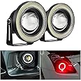 Amazon.com: 2PCS Car Angel Eye Fog Light, Round COB LED Lamp High Power Bright with White Halo ...