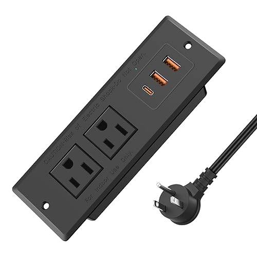 Recessed Power Strip, Flush Mounted Drawer Outlet with PD 20W Fast ...