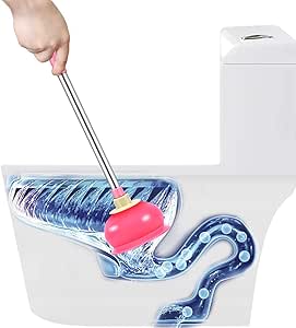 Amazon.com: Patented Pink Plunger with Tempered Handle,Strong Force ...