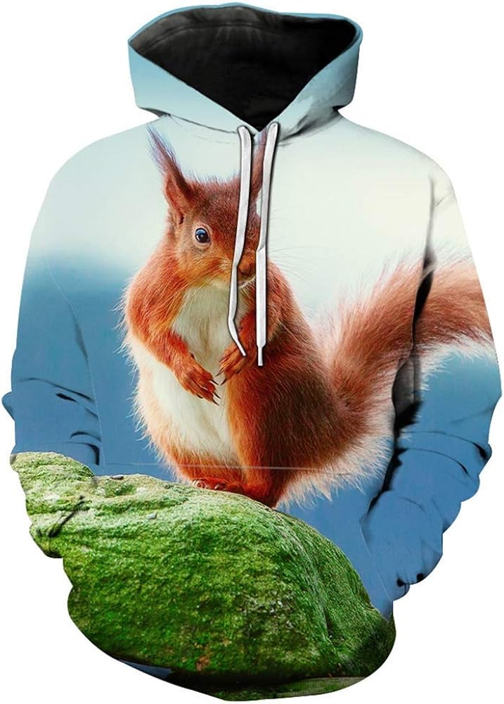Amazon.com: Boys Girls Hoodies 3D Print Squirrel Cute Girl Casual ...
