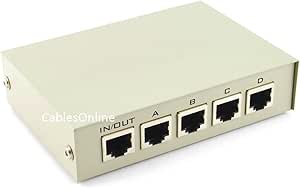 Amazon.com: CablesOnline Compact 4-Way RJ45 Ethernet Network Push ...