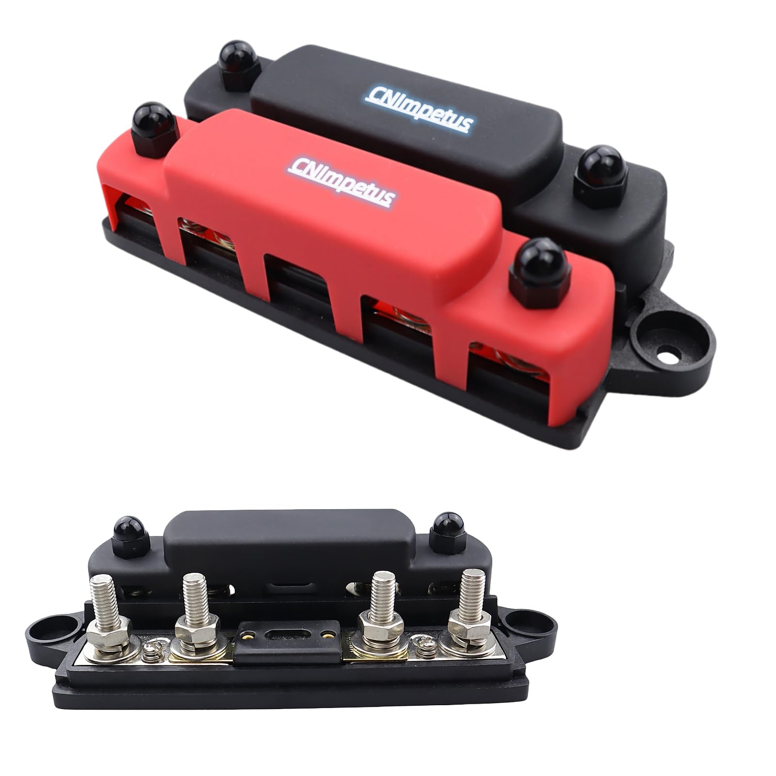 CNImpetus 300A Power Distribution Block Battery Double Row Bus Bar 8 Post 5/16'' M8 Terminal ...