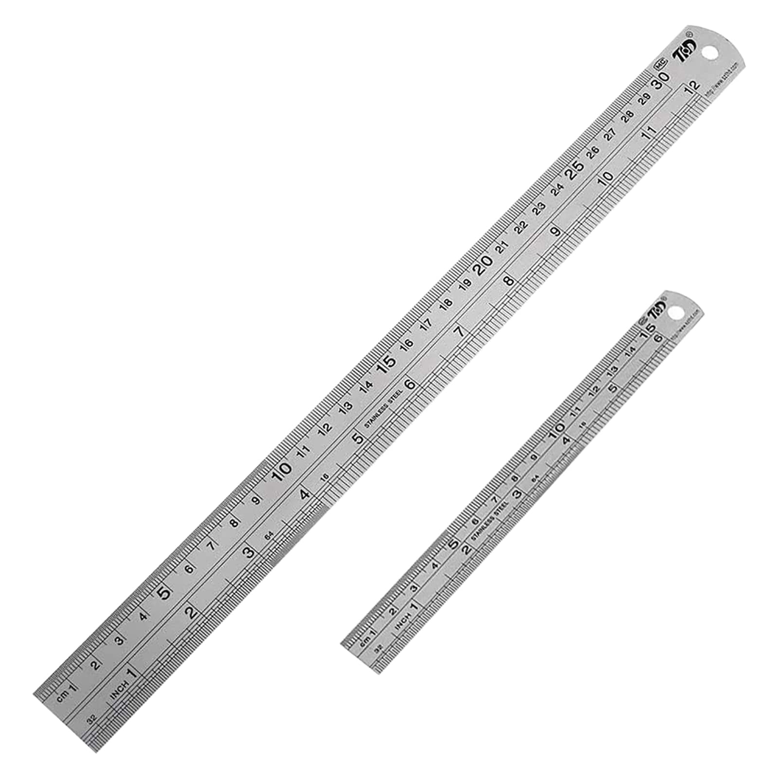 Mua Metal Ruler Set,6 inch Ruler and 12 inch Ruler. Ruler Inches and ...
