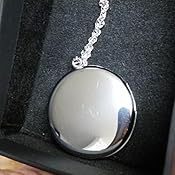 Amazon.com: Sterling Silver Extra-Large Engraved Round Locket, 22": Jewelry