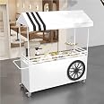Amazon.com: SHGCLKD Portable Cart with Canopy, Mobile Food Display ...