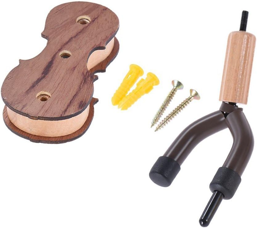 OFKPO Hardwood Violin wall mount Violin Wall Hook Holder Violin stand ...
