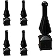 Amazon.com: 5/8" Fence Finials Spire Design Outdoor Four-Sided Aluminum ...