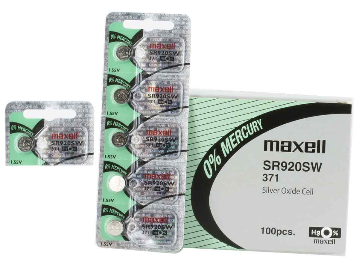 Amazon.com: Maxell Sr920sw 371 Silver Oxide Cell Pack of 5 Made in ...