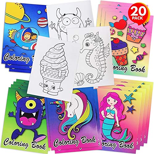 Assorted Mini Coloring Books for Kids - Bulk Pack of 20 Small Color ...