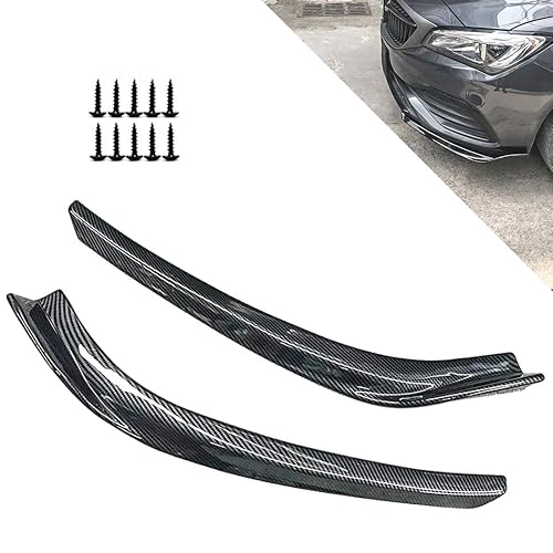 Car Universal Front Bumper Lip Splitter，Black Carbon Fiber Front Lip ...