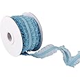 Amazon.com: FINGERINSPIRE 10 Yards Double Ruffle Lace Trim Light Sky ...