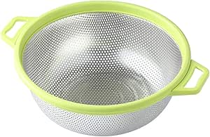 Amazon.com: Stainless Steel Colander With Handle and Legs, Large Metal ...