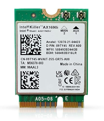 Killer Series for Intel AX1690i WiFi 6E Gaming Adapter Upgrade from ...