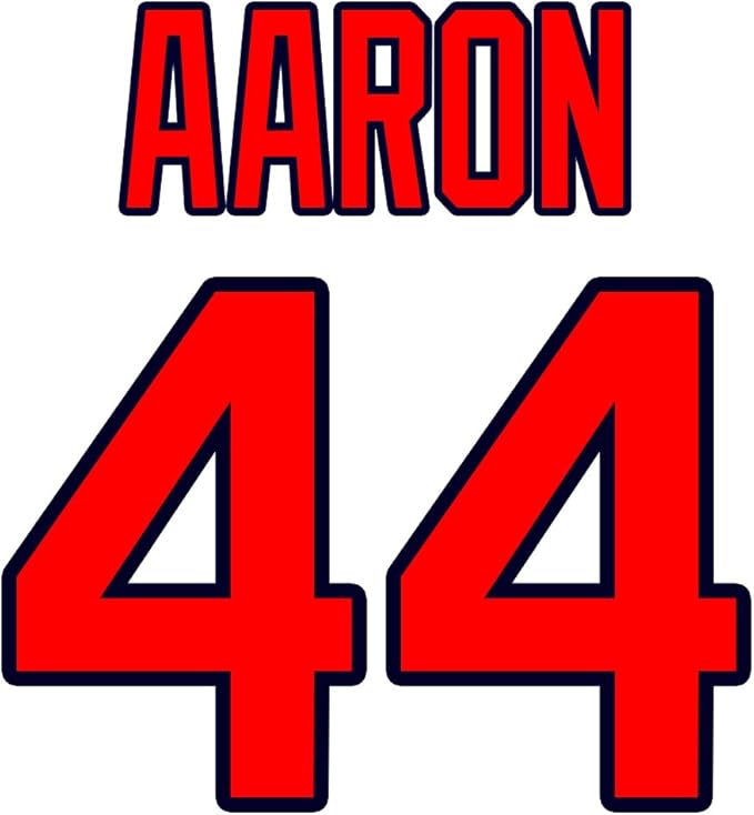 Hank Aaron Atlanta Braves Jersey Number Kit, Authentic Home Jersey Any ...