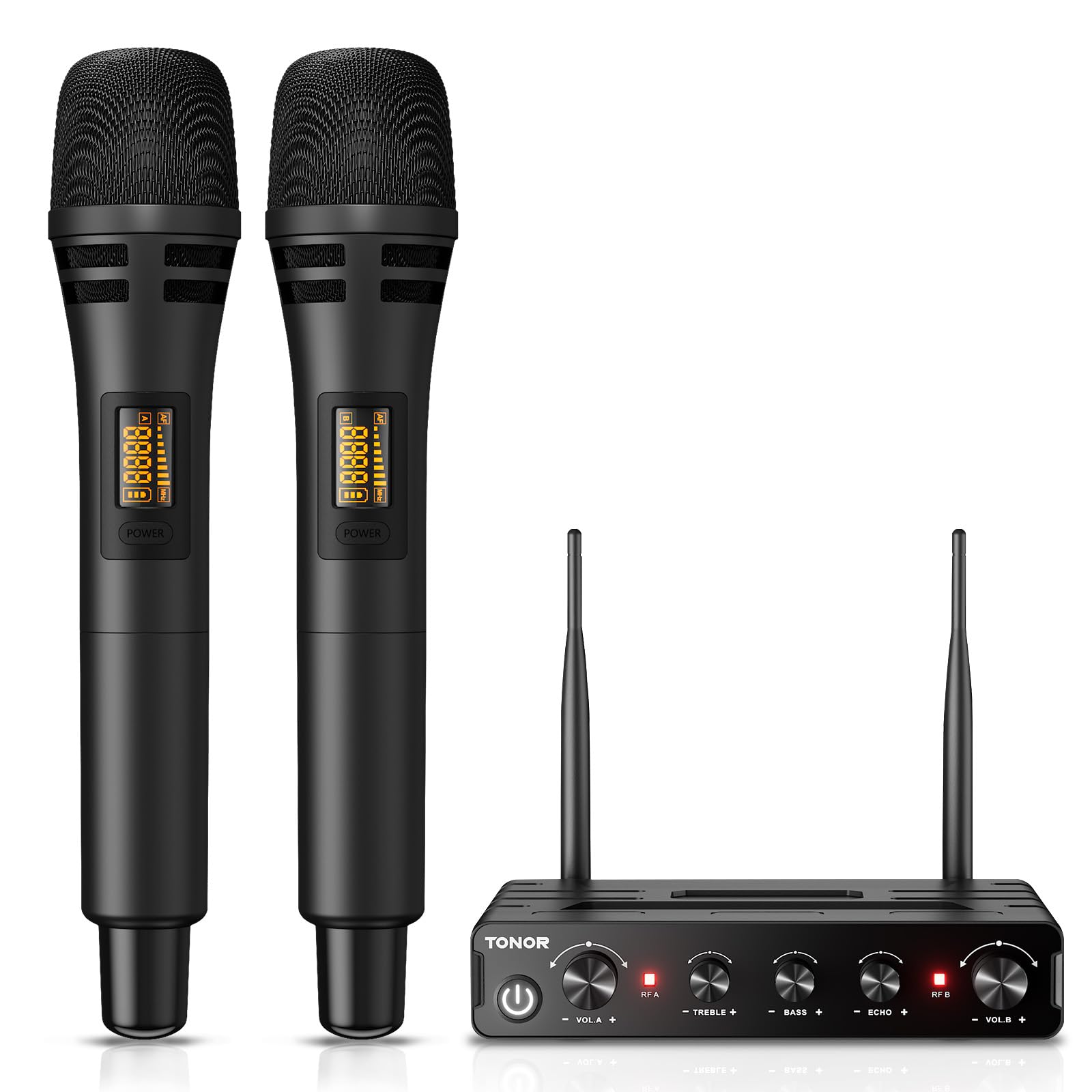 TONOR Wireless Microphone Systems, UHF Cordless Karaoke Microphones ...