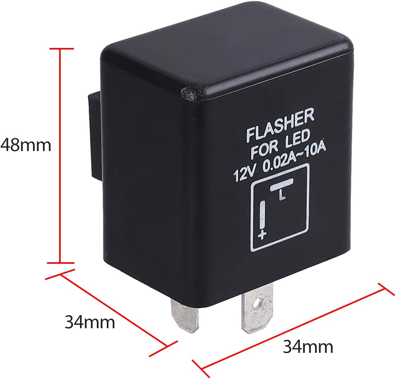 2 Pin Flasher Relay DC 12V LED Motorbike Turn Signal Indicator Relay ...