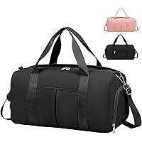 Gym Bag Women Yoga Bag with Shoe Compartment and Wet Pocket Travel Duffle Tote Yoga Mat Bag ...