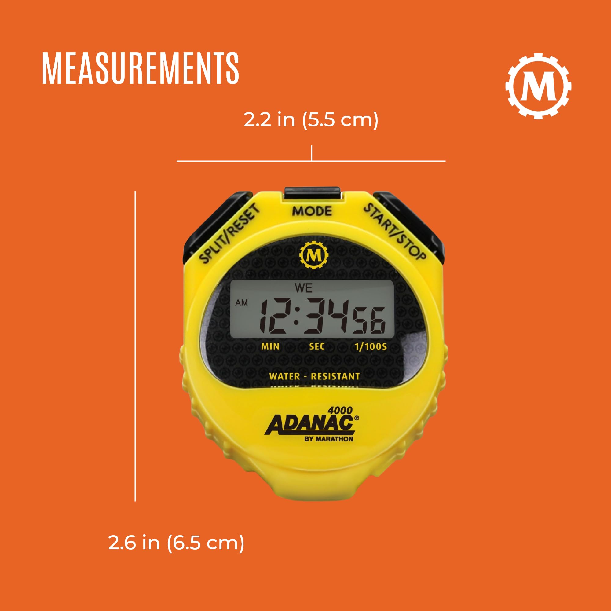 Mua Adanac 4000 Digital Stopwatch Timer, Yellow - High Precision ...