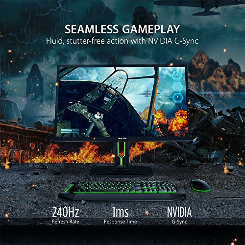 ViewSonic XG2560 25 Inch 1080p 240Hz 1ms Gsync Gaming Monitor with Eye ...