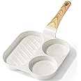 Amazon.com: GiPP Non Stick Egg Pan - 3 Section Breakfast Frying Pan, 3 ...