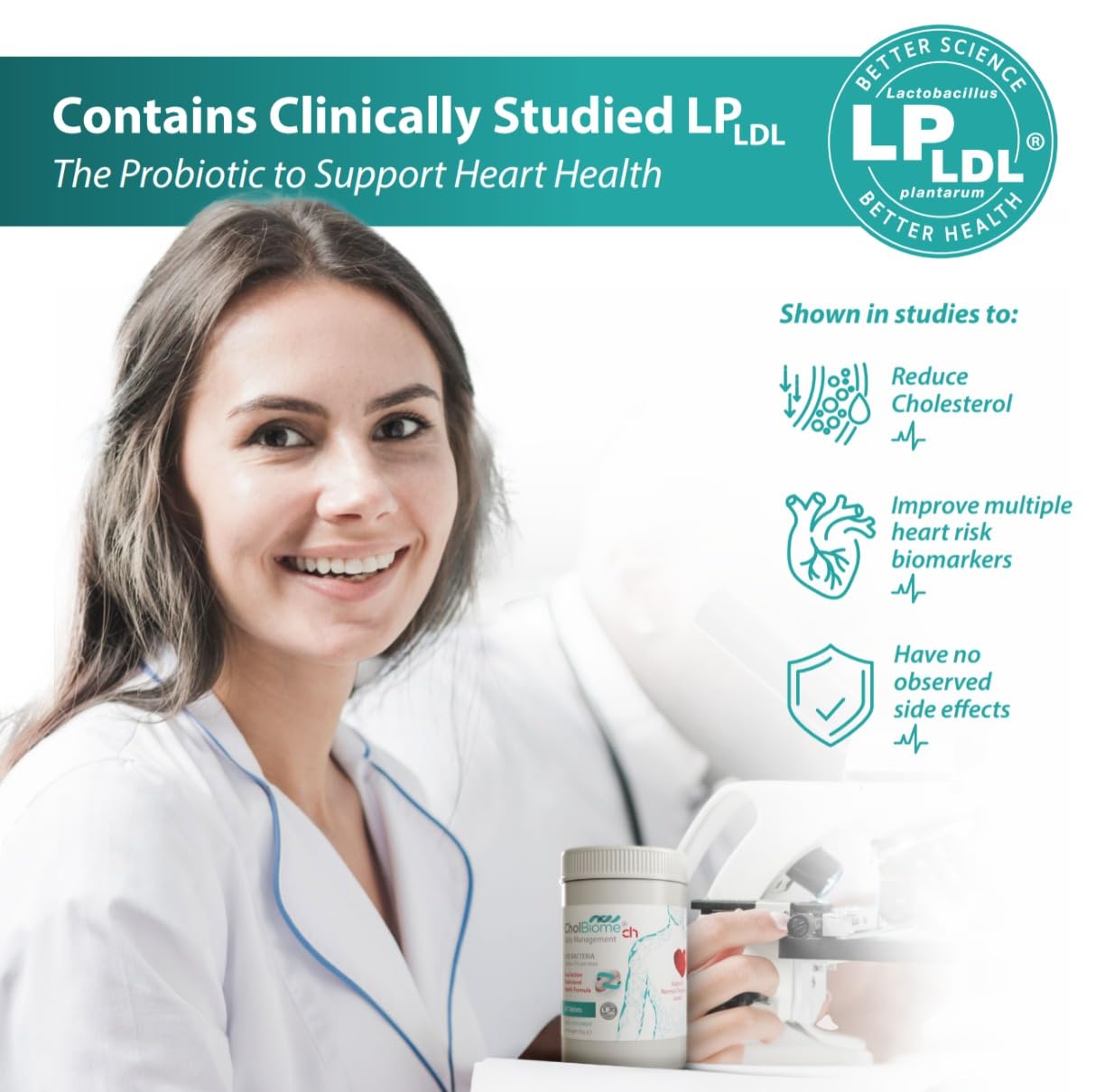 Mua Cholbiome CH Probiotic Supplement for High Cholesterol - 40 Tablets ...