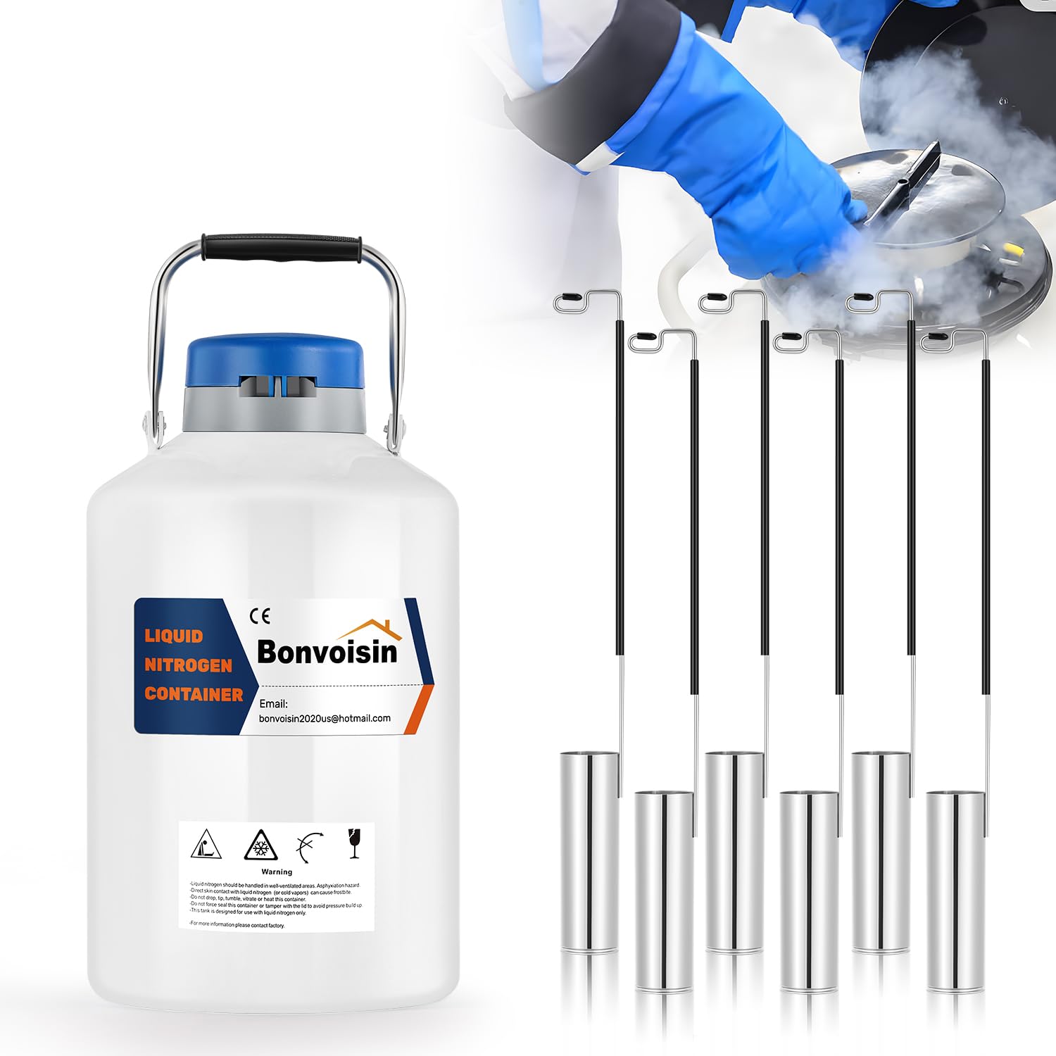 Mua Bonvoisin 3L Liquid Nitrogen Container Cryogenic Container Liquid Nitrogen (LN2) Dewar ...