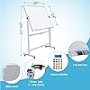 Mobile Magnet Whiteboard with Stand 60x36 Double-Sided Dry Erase Board ...