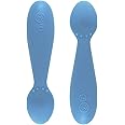 Amazon.com : ezpz Tiny Spoon (2 Pack in Blue) - 100% Silicone Spoons ...