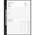 Meeting Minutes Notebook: Note Taking Book for Work with Action Items ...