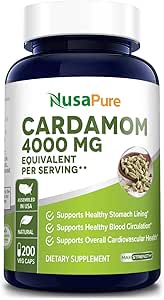 Amazon.com: Cardamom Extract 4000mg 200 Vegetarian Capsules (Non-GMO ...
