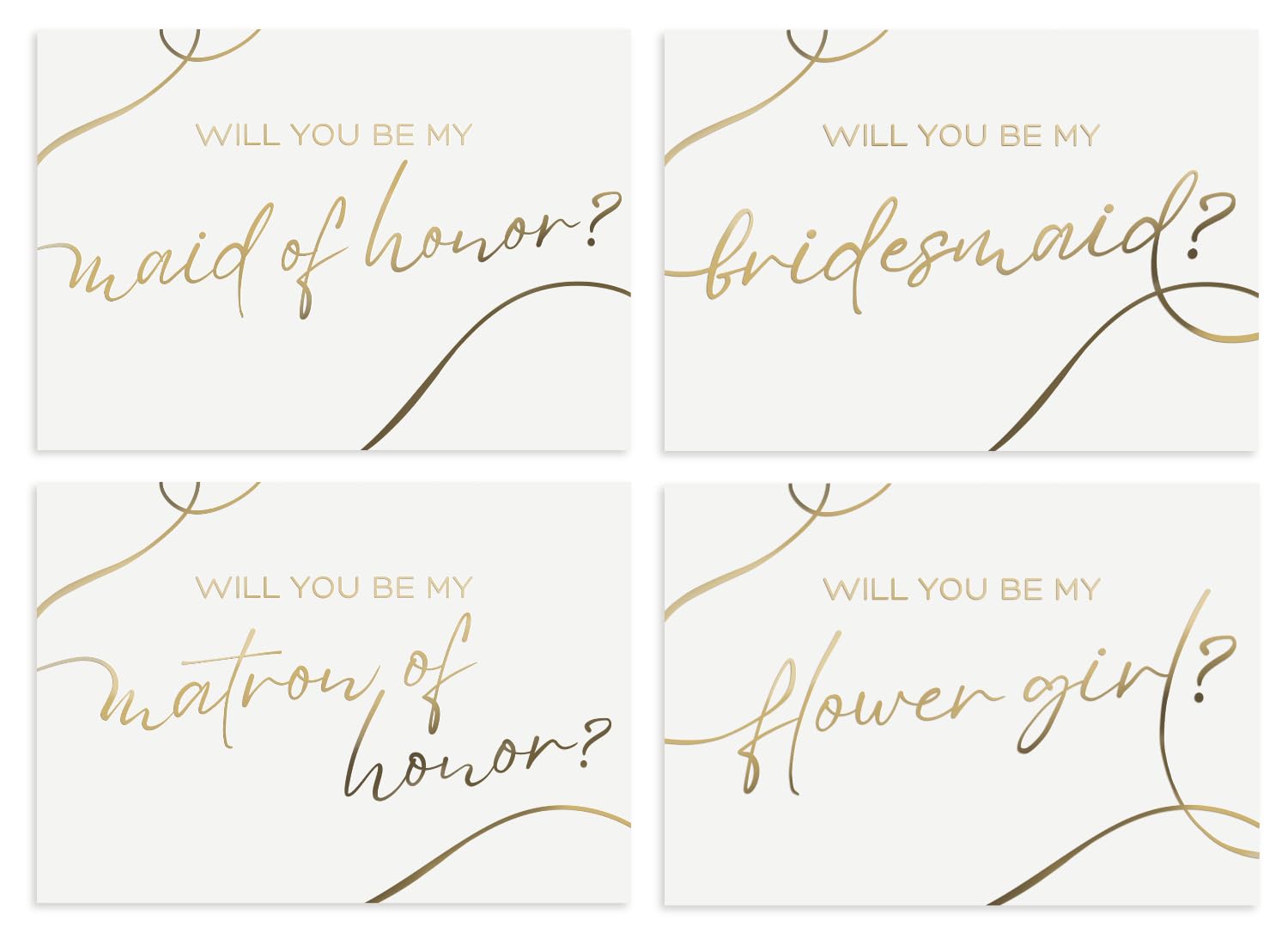 Bridesmaid Proposal Cards - 12 Cards With Envelopes - Includes Will You ...