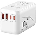 Amazon.com: LENCENT Universal Travel Adapter, 100W GaN3 International Adaptor with 2 QC3.0 USB ...